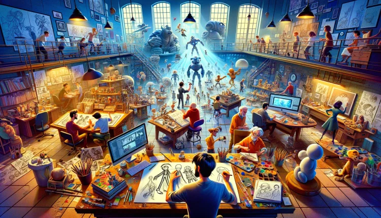 Major animation studios, animation industry